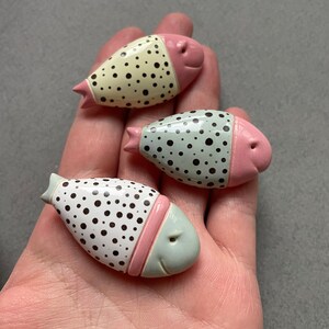 Fish Pin Ceramic Brooch White Clay Jewelry. Fish Lover Gift. Birthday ...
