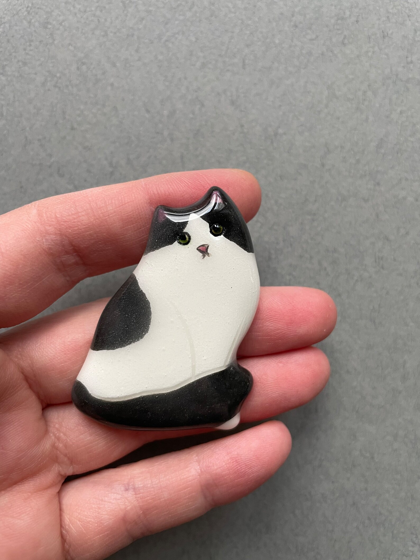 Cat Pin Brooch Ceramic Clay Jewelry. Gift for Cat Owners. - Etsy