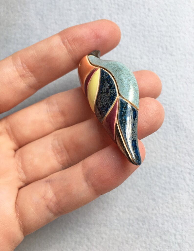 Bird Brooch Ceramic Pin White Clay Jewelry | Etsy