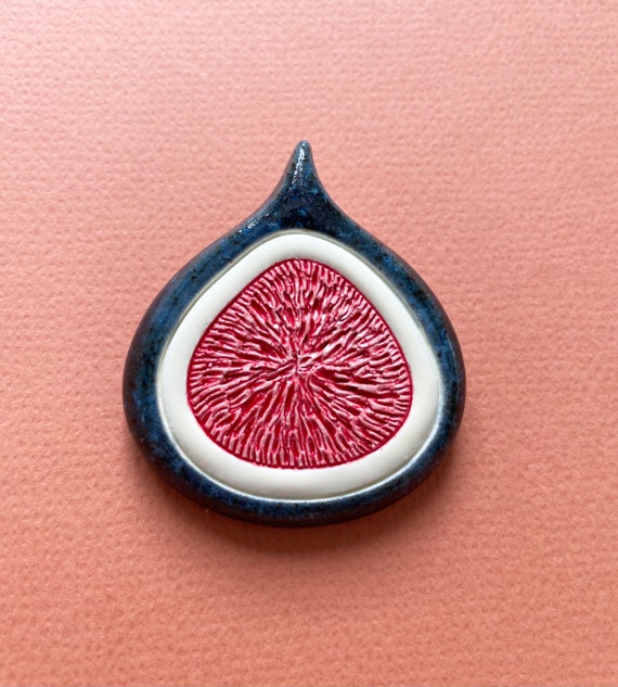 Clay Fig Pin Brooch Ceramic Jewelry - Etsy