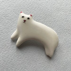 Cat Pin Brooch Ceramic Clay Jewelry. Gift for Cat Owners. - Etsy