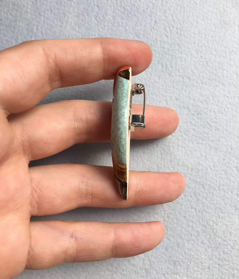 Bird Brooch Ceramic Pin White Clay Jewelry | Etsy