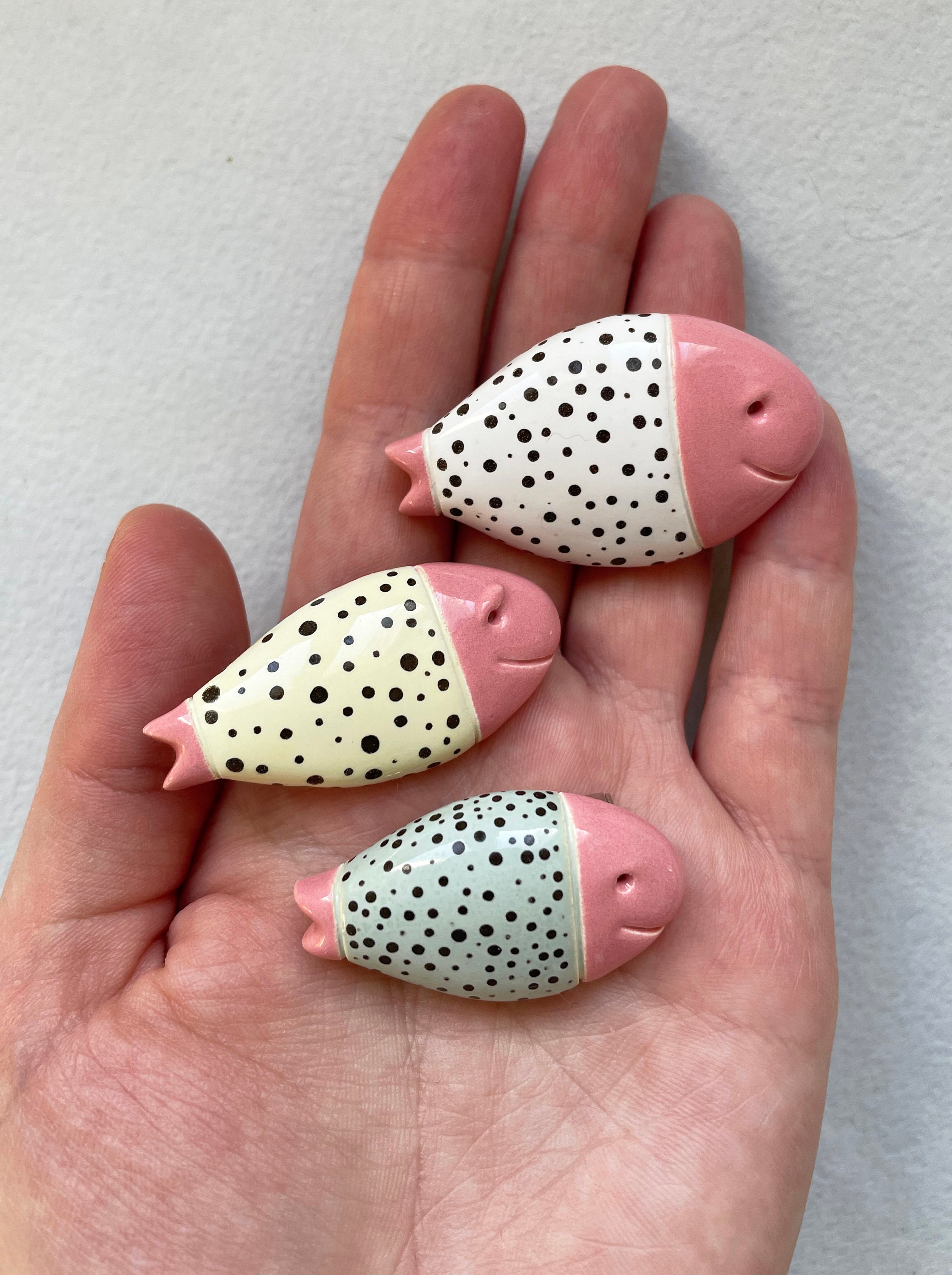 Fish Pin Ceramic Brooch White Clay Jewelry. Fish Lover Gift. - Etsy