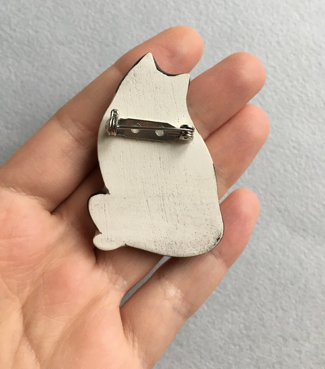 Cat Pin Brooch Ceramic Clay Jewelry. Gift for cat owners. | Etsy