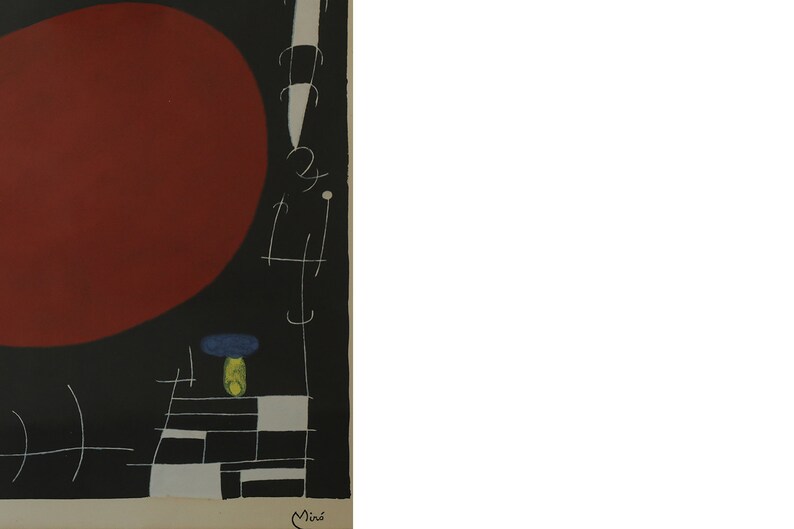Joan Miró, Soleil Et Étincelles, Color Lithograph, 1960s, Framed - Etsy