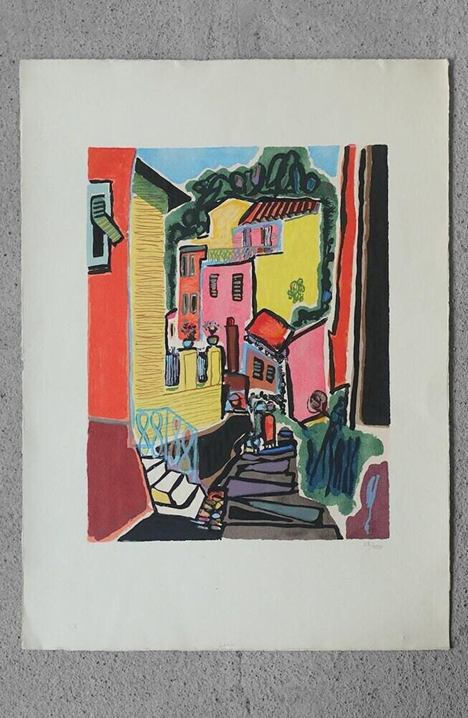 Vintage Color Lithograph, Lerici - Etsy