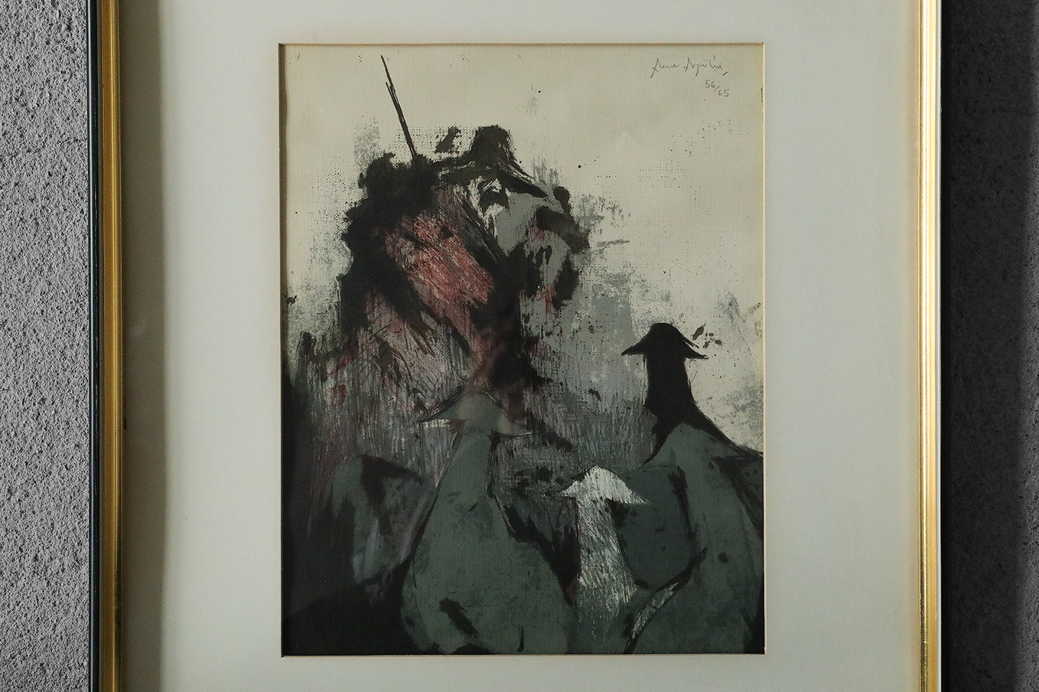 Vintage Color Lithograph, Signed, Composition, Framed - Etsy