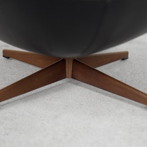 Swedish Modernist Leather Swivel Lounge Chair From Selig Imperial ...