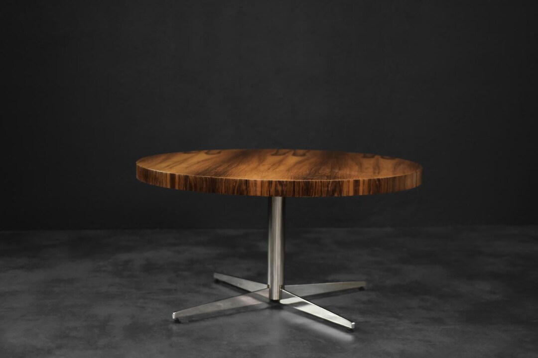 Vintage Mid-century German Modern Round Rosewood Coffee Table From Ilse ...