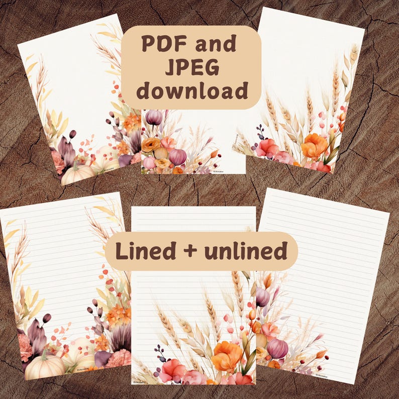 Printable Autumn Letter Paper - Etsy