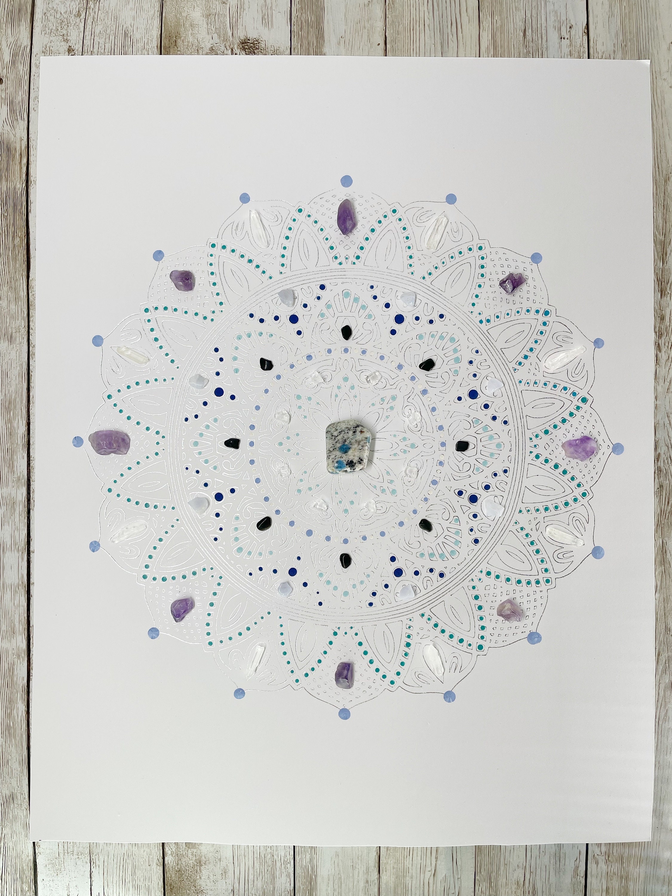 Blessings Crystal Grid Mandala - Etsy