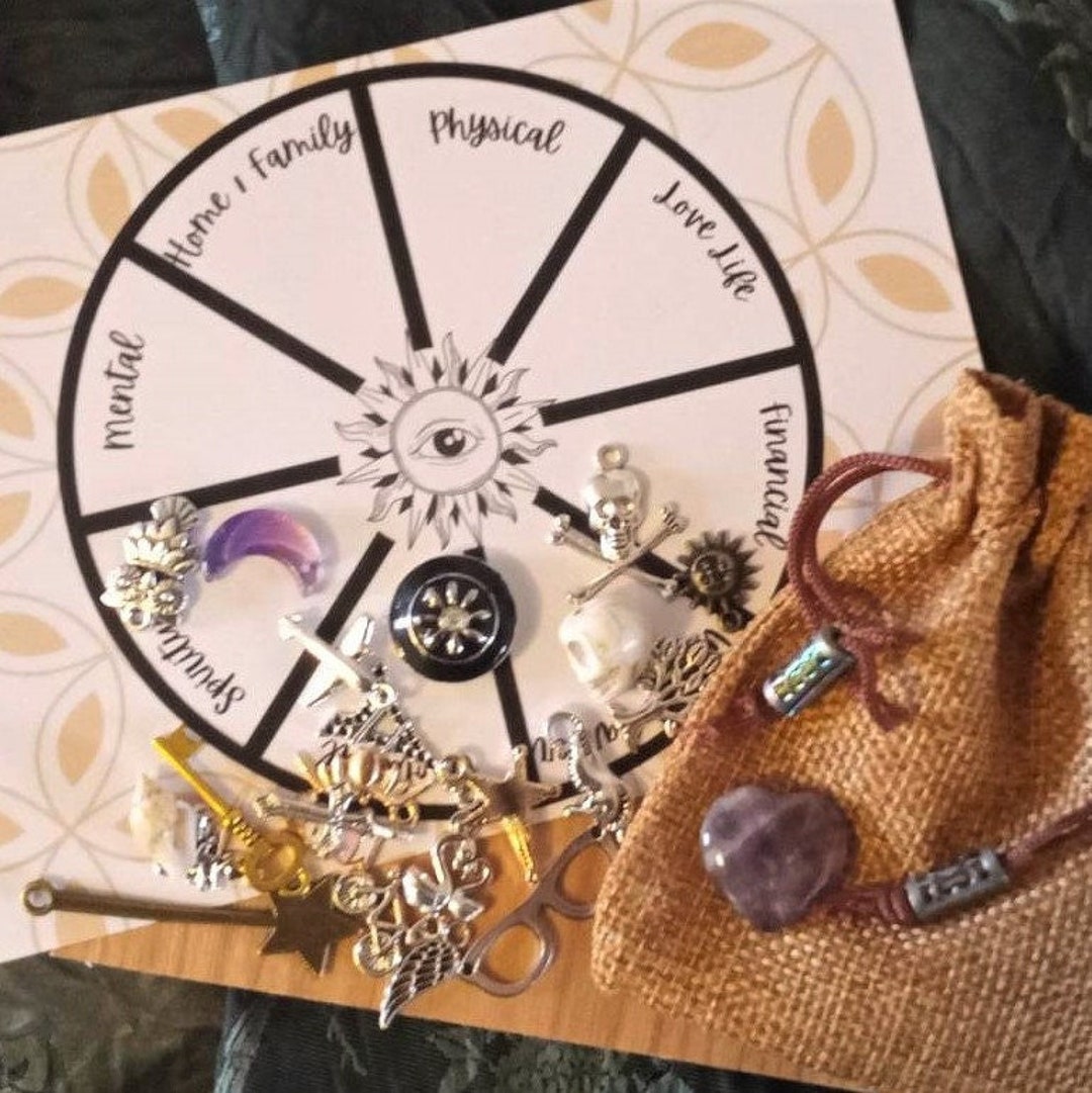 Charm Casting Set - Tarot Edition, Tarot Charms, Charm Divination Set ...