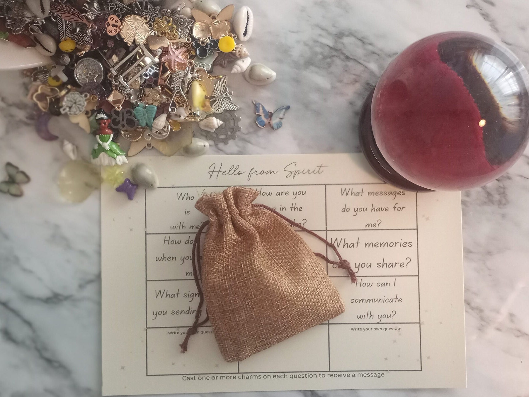 Hello From Spirit Charm Casting Set/ Divination/charms/witchy Gifts ...