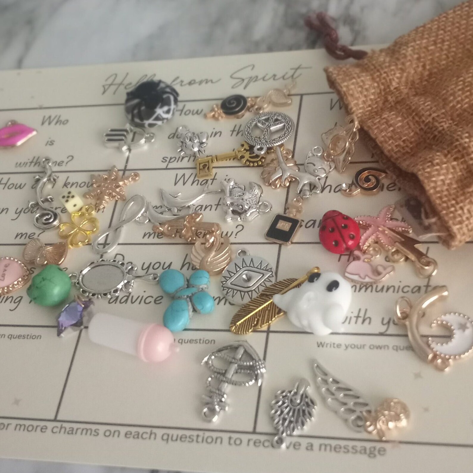 Hello From Spirit Charm Casting Set/ Divination/charms/witchy Gifts ...