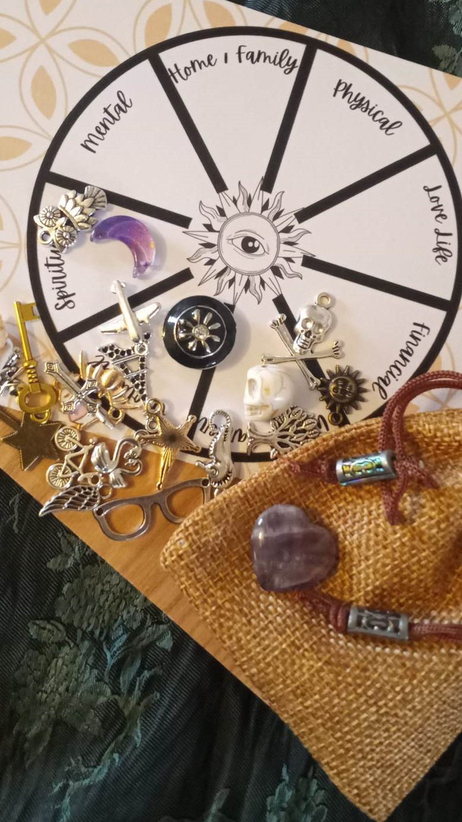 Charm Casting Set - Tarot Edition, Tarot Charms, Charm Divination Set ...