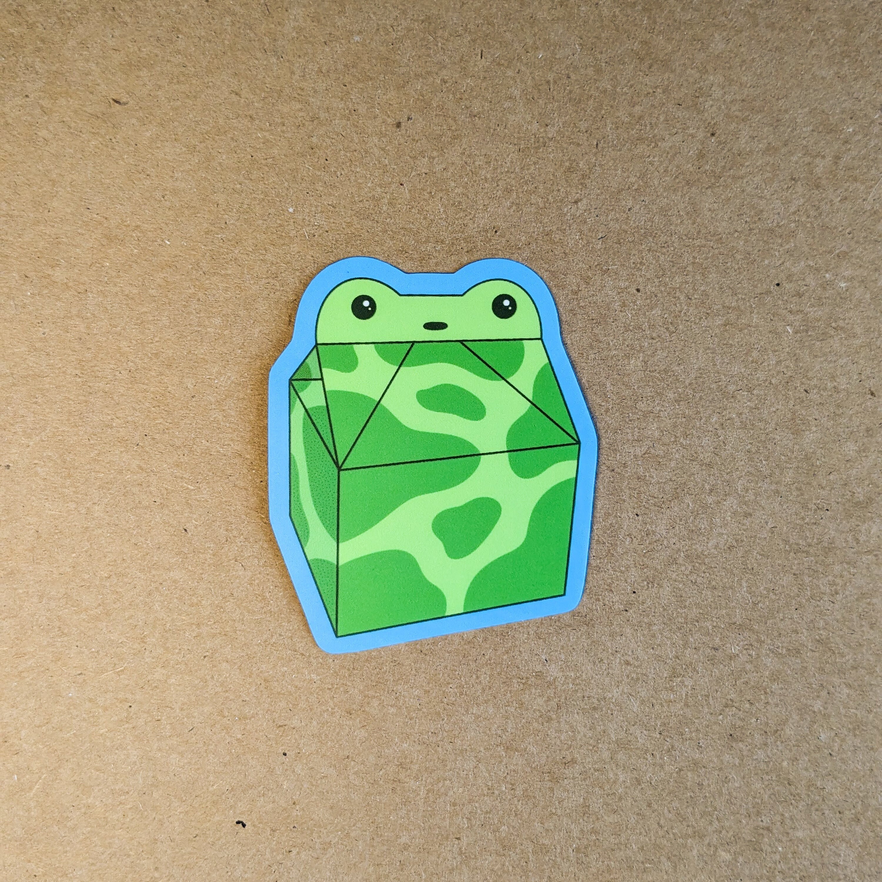 Froggy Milk Waterproof Vinyl Sticker Art Illustration Silly Funny Cute ...