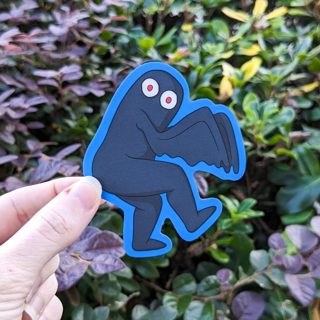 Mothman Waterproof Vinyl Sticker Art Illustration Silly Funny Cute - Etsy