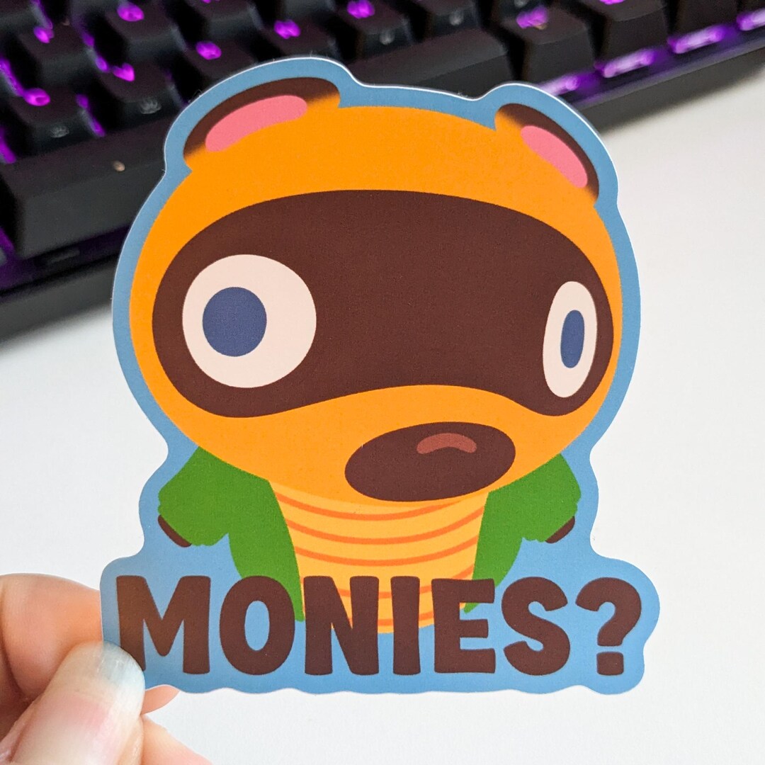 Tom Nook ACNH Money Waterproof Sticker Cozy Stationery for Decorating ...