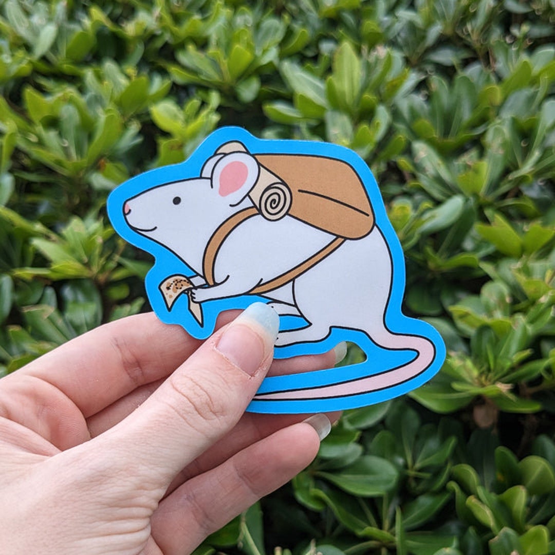 Adventure Mouse Waterproof Vinyl Sticker Art Illustration Silly Funny ...