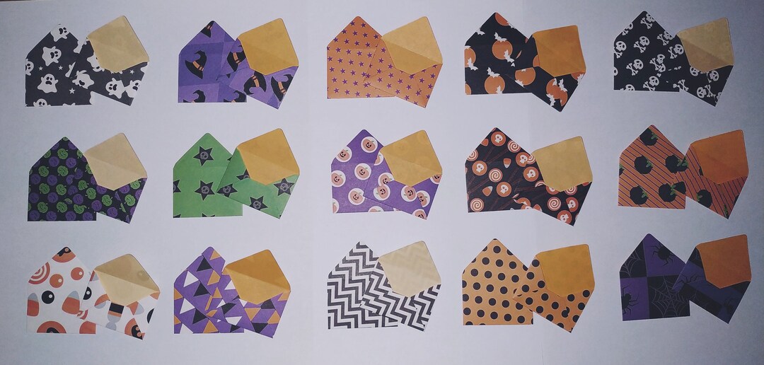 15 Mini Origami Spooky Envelopes - Spooktacular - Etsy UK