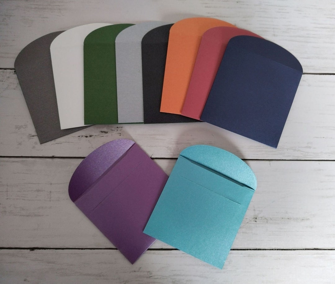 Rainbow Pearl Square Tuck in - Hand Made Envelopes - Etsy UK