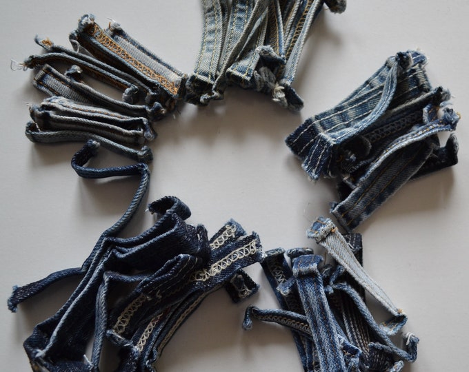50 Pcs. Colored Denim Belt Loops, Jeans Are Redesigned. - Etsy