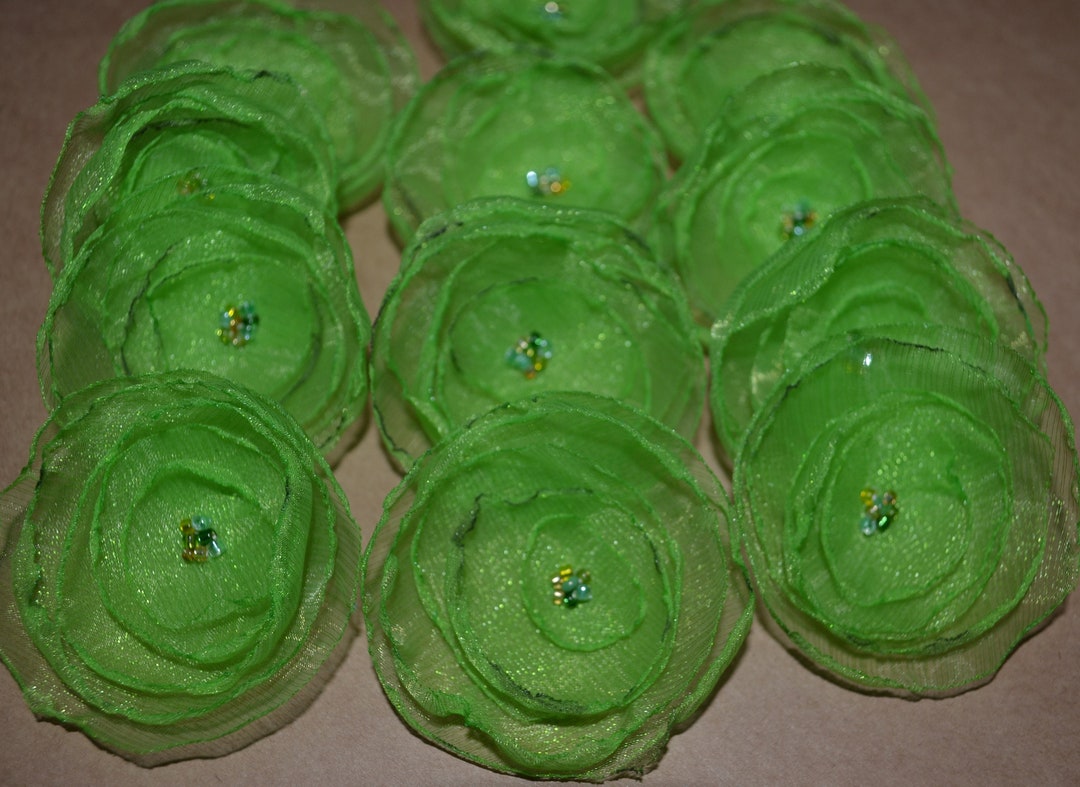 Fabric Flowers Organza Flowers for Decor Photos and a Decor - Etsy