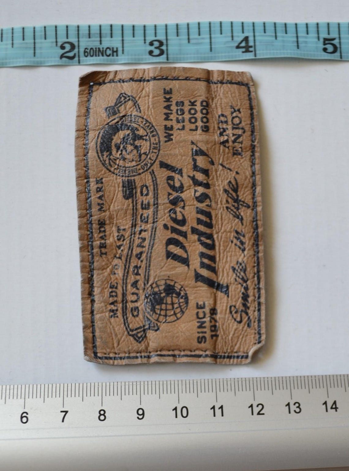 Vintage Diesel Labels. Recycled Vintage Denim Label Diesel. Recycled ...