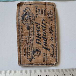 Vintage Diesel Labels. Recycled Vintage Denim Label Diesel. Recycled ...
