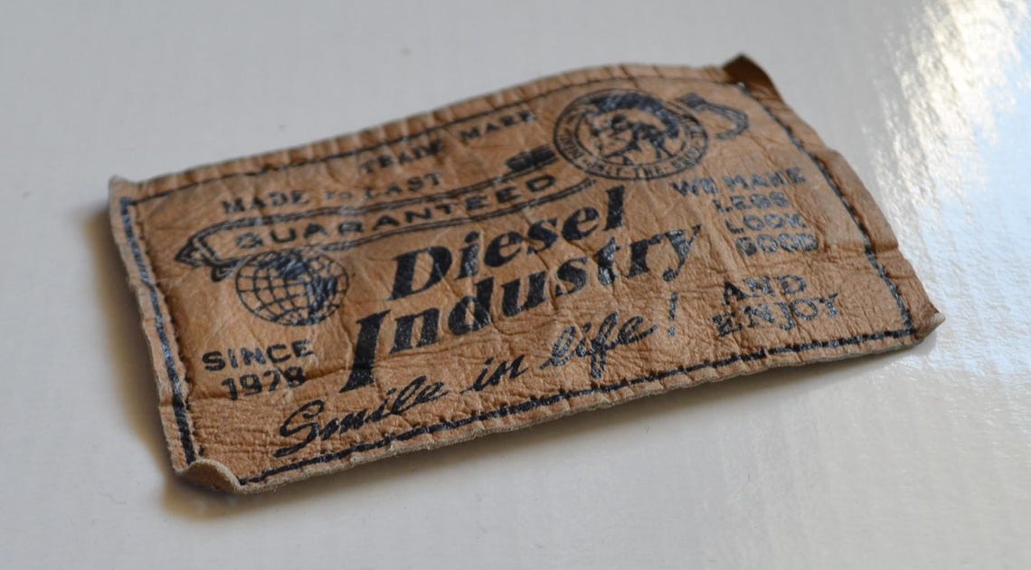 Vintage Diesel Labels. Recycled Vintage Denim Label Diesel. Recycled ...