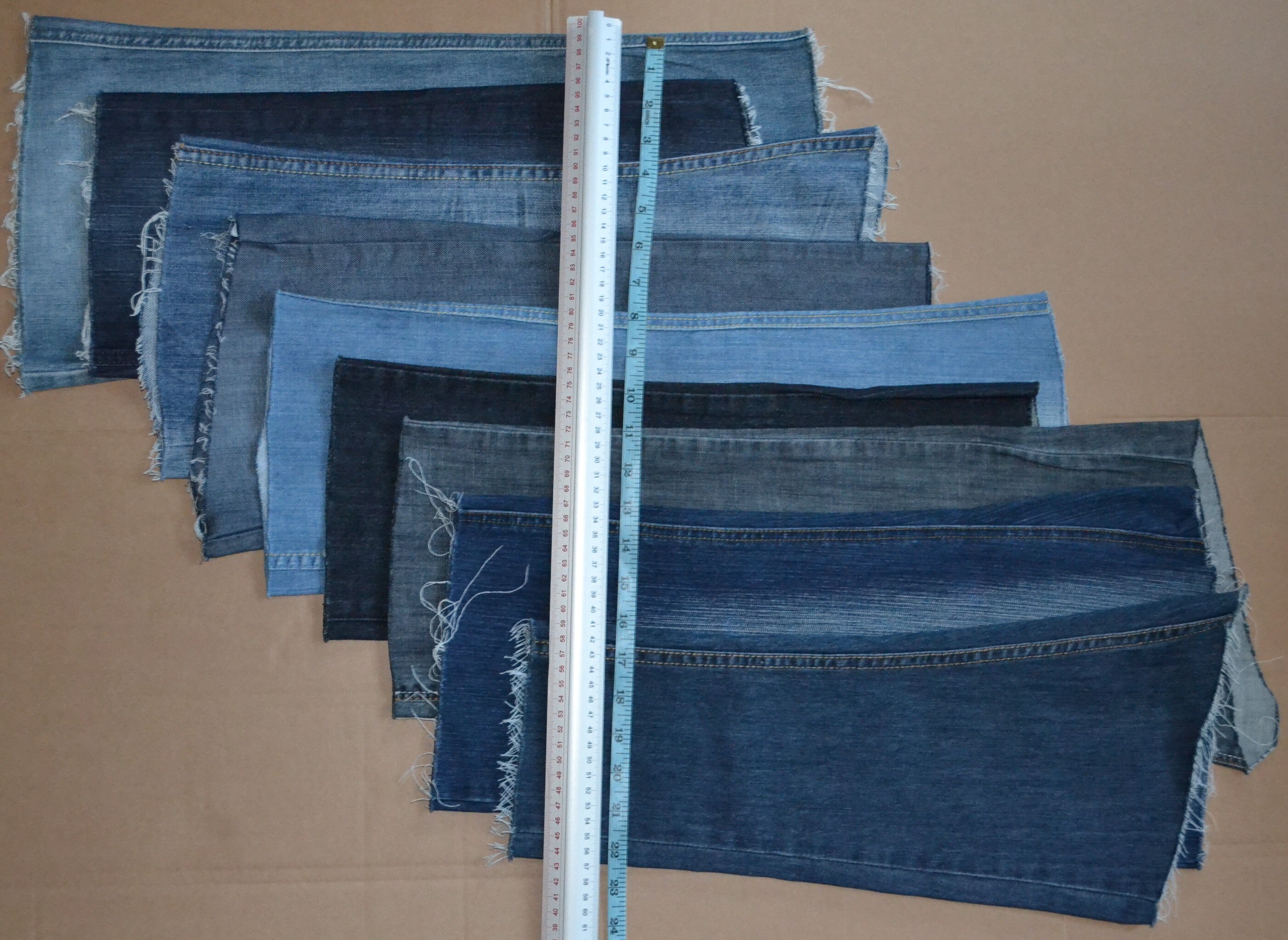 Denim Scrap Legs, Scraps Jeans, Pieces of Jeans, Recycled Denim Scraps ...