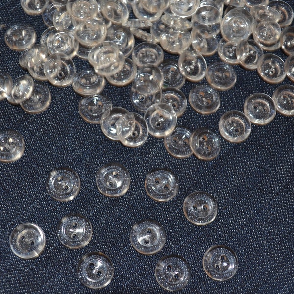 Clear Glass Buttons - Etsy