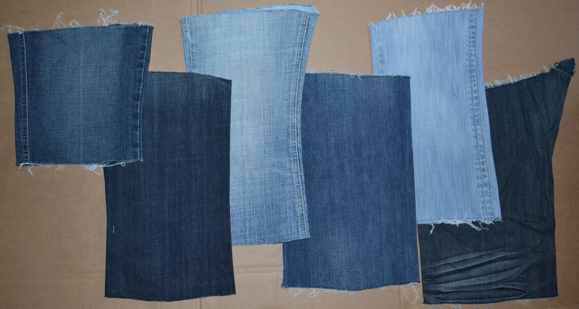 Denim Scrap Legs, Scraps Jeans, Pieces of Jeans, Recycled Denim Scraps ...