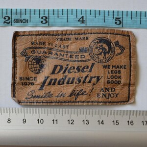 Vintage Diesel Labels. Recycled Vintage Denim Label Diesel. Recycled ...