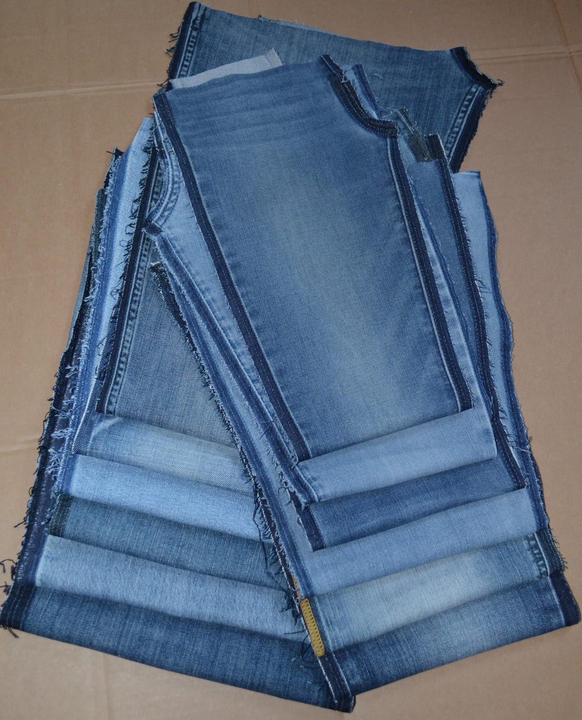 Denim Scrap Legs, Scraps Jeans, Pieces of Jeans, Recycled Denim Scraps ...