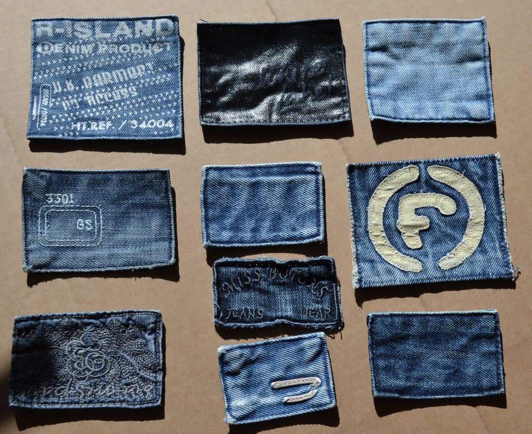 Recycled Vintage Denim Labels Recycled Denim Labels Recycled - Etsy