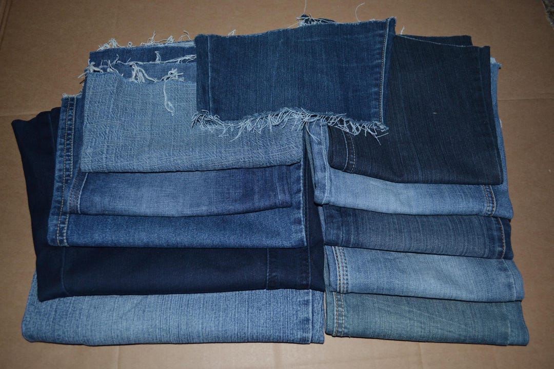 Recycled Denim Scraps, Denim Scrap Legs, Scraps Jeans, Pieces of Jeans ...