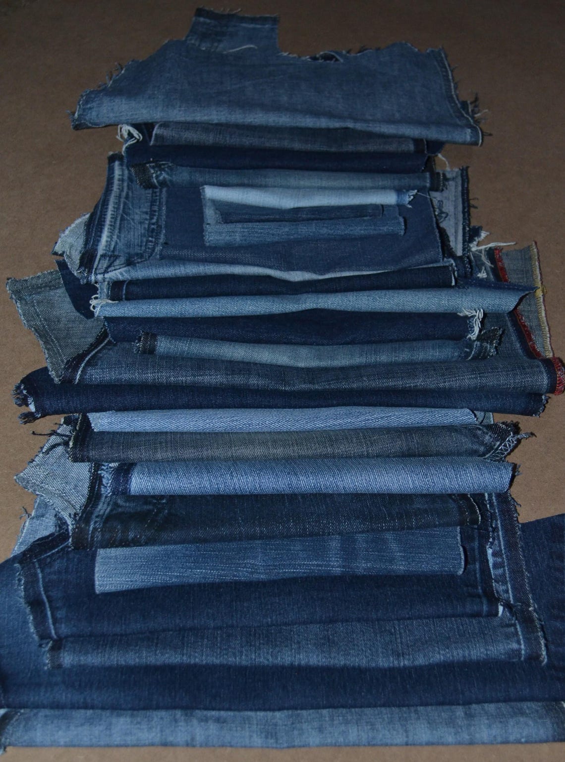 Denim Scrap Legs, Scraps Jeans, Pieces of Jeans, Recycled Denim Scraps ...