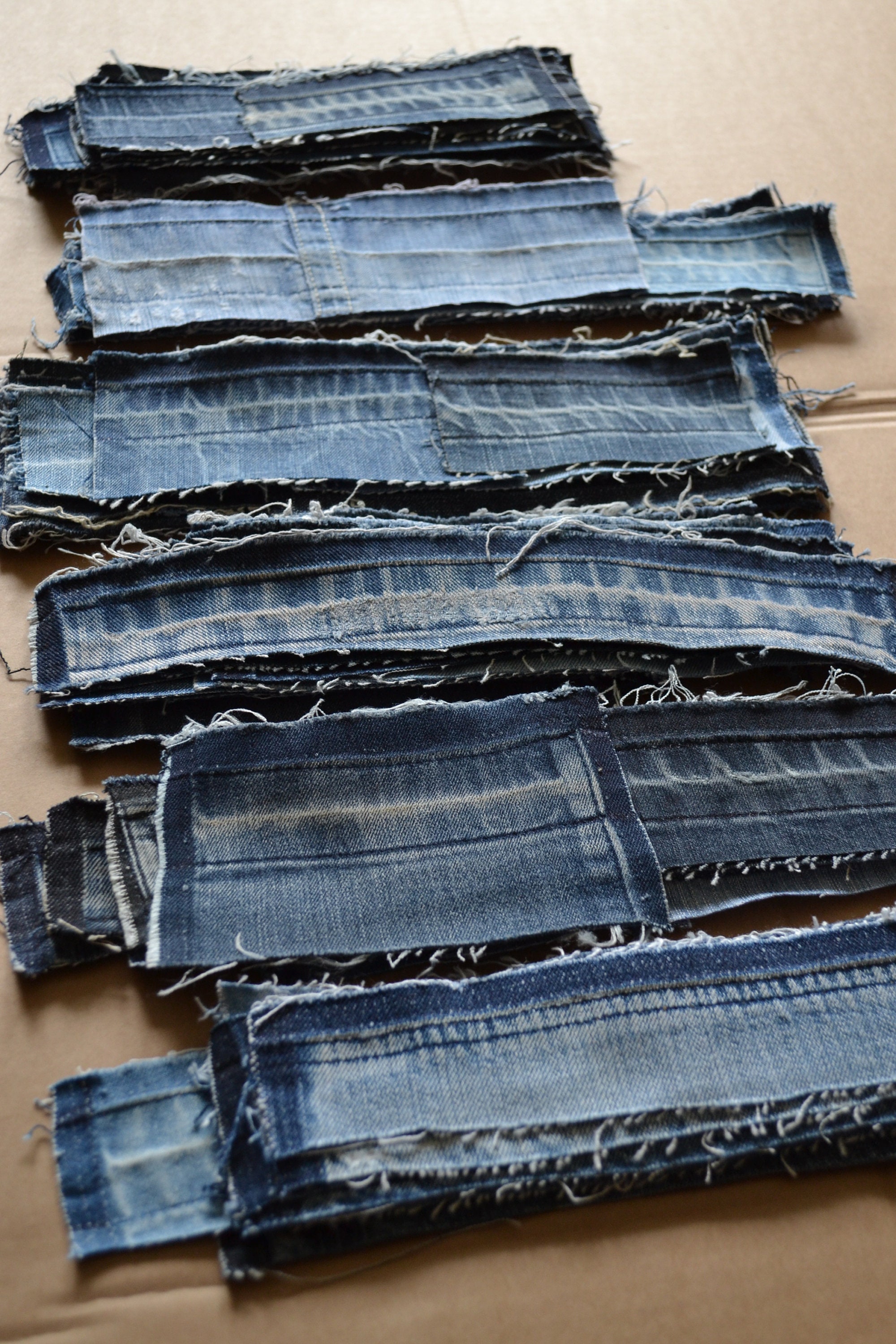 Scraps Jeans, Pieces of Jeans, Denim Scraps - Etsy