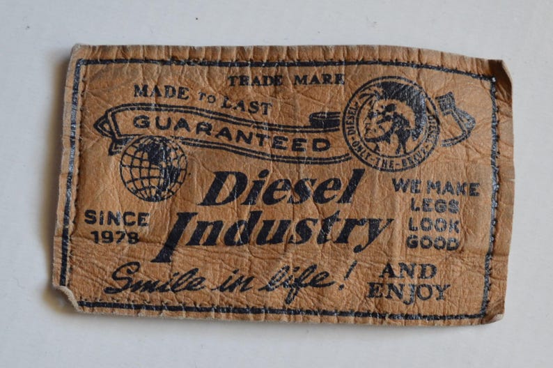 Vintage Diesel Labels. Recycled Vintage Denim Label Diesel. Recycled ...