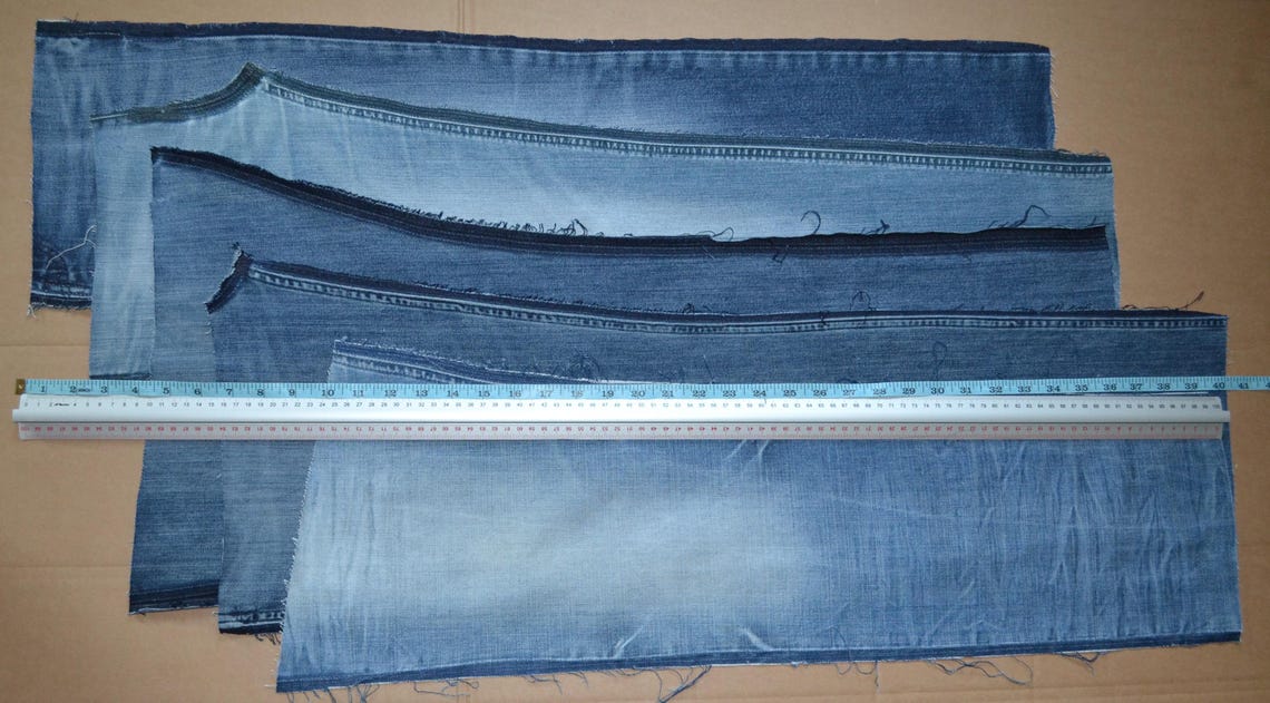 Denim Scrap Legs, Scraps Jeans, Pieces of Jeans, Recycled Denim Scraps ...