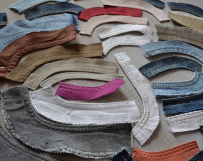 Recycled Jeans Seams, Repurposed Denim , Crafting Supply , Denim Seam ...