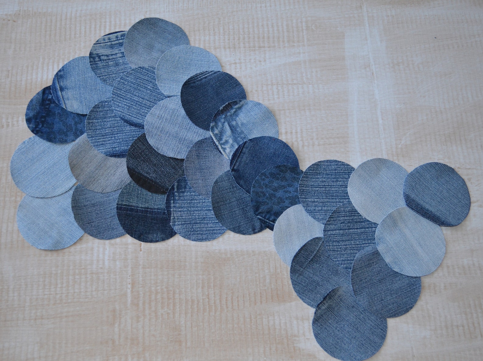 Circles From the Processed Jeans, Denim Circles, Circles From Denim ...