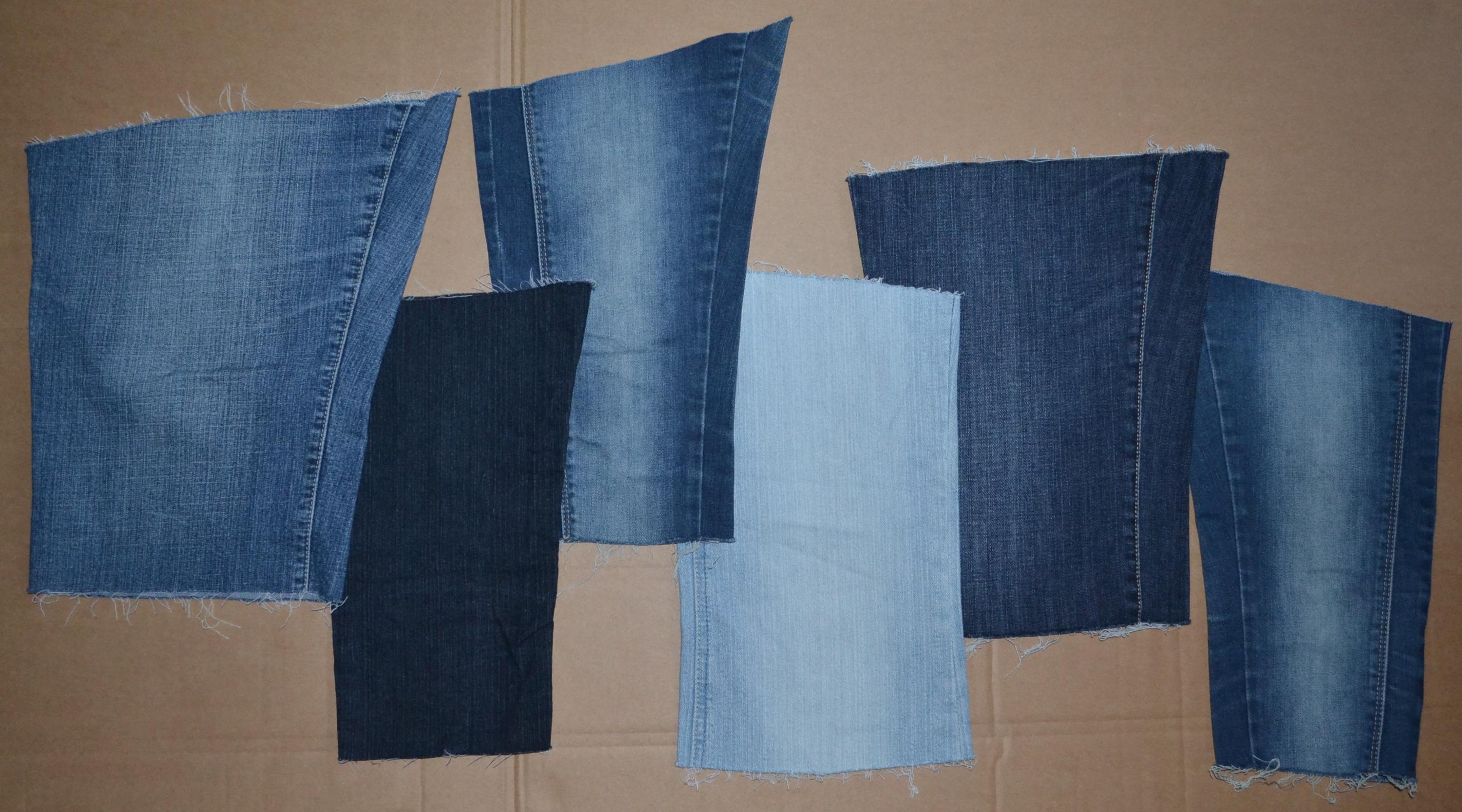 Denim Scrap Legs, Scraps Jeans, Pieces of Jeans, Recycled Denim Scraps ...