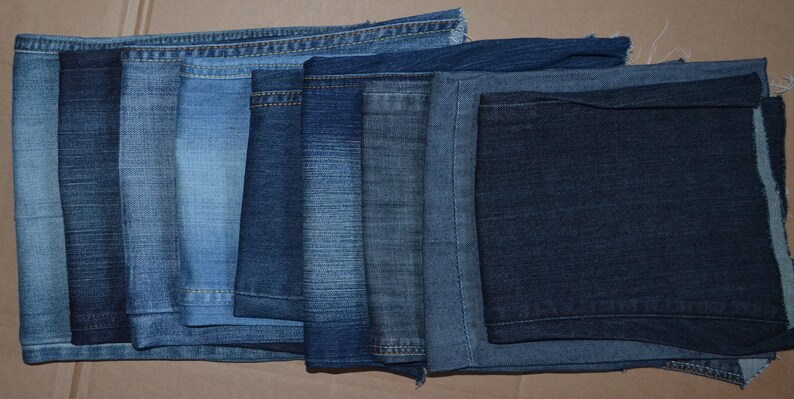 Denim Scrap Legs, Scraps Jeans, Pieces of Jeans, Recycled Denim Scraps ...