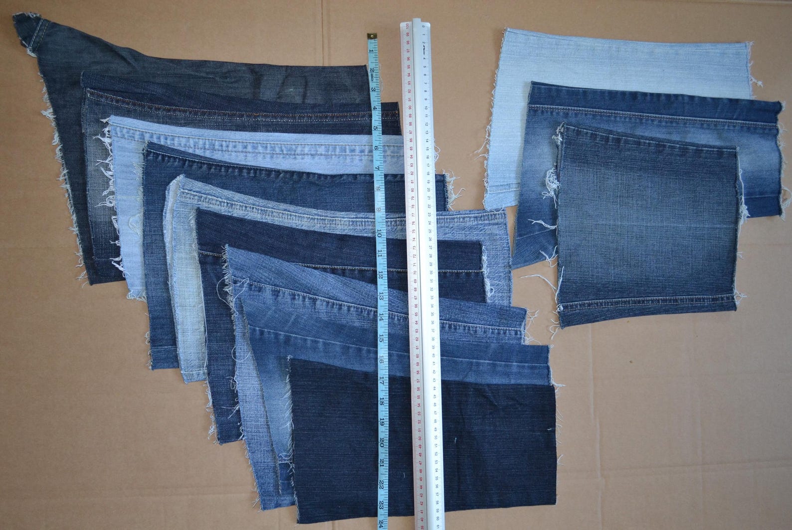 Denim Scrap Legs, Scraps Jeans, Pieces of Jeans, Recycled Denim Scraps ...