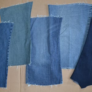 Recycled Denim Scraps, Denim Scrap Legs, Scraps Jeans, Pieces of Jeans ...