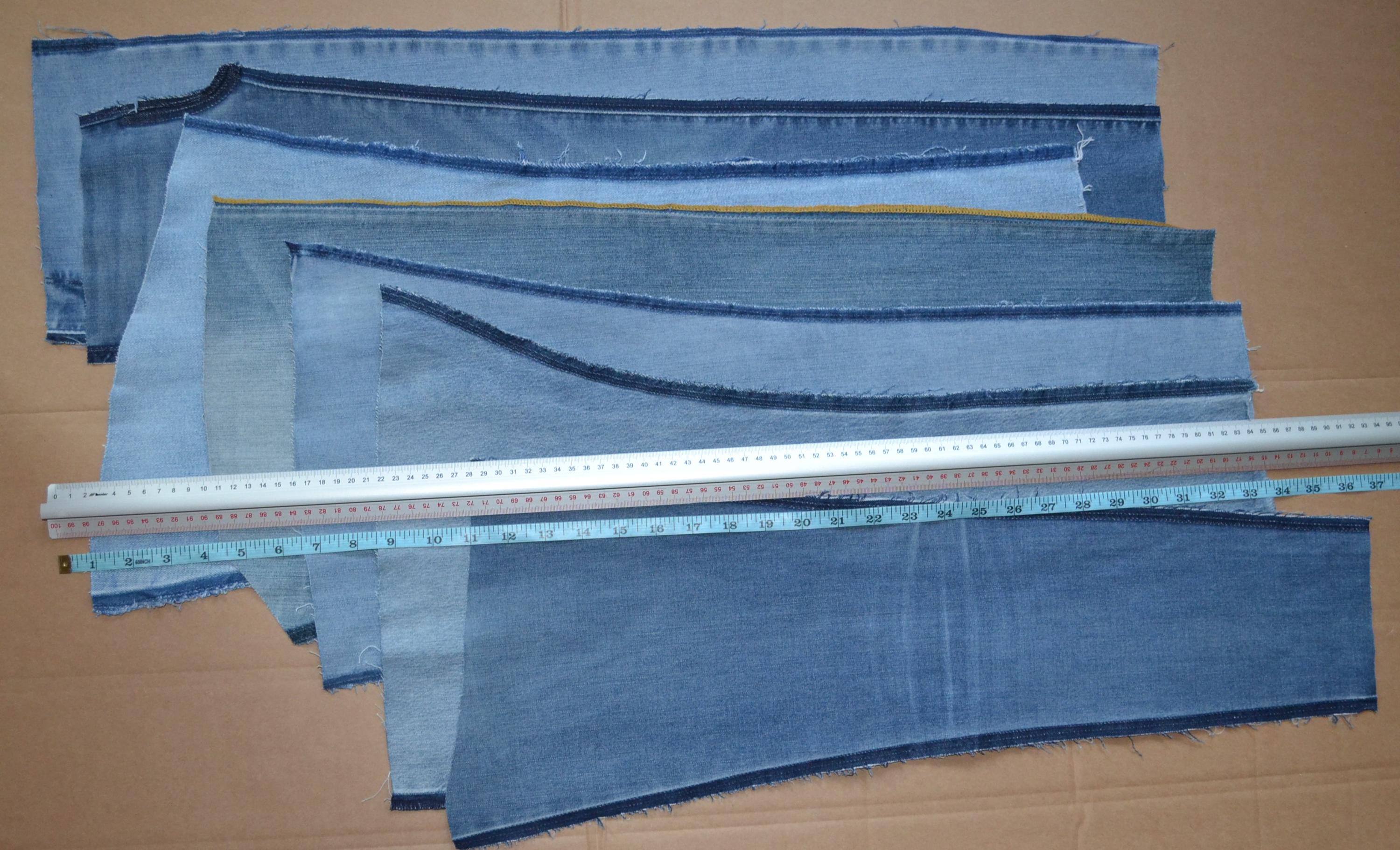 Denim Scrap Legs, Scraps Jeans, Pieces of Jeans, Recycled Denim Scraps ...