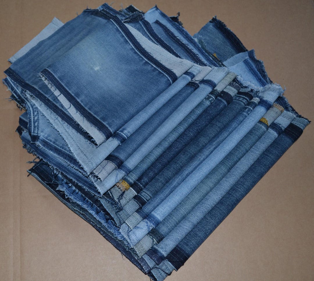 Denim Scrap Legs, Scraps Jeans, Pieces of Jeans, Recycled Denim Scraps ...