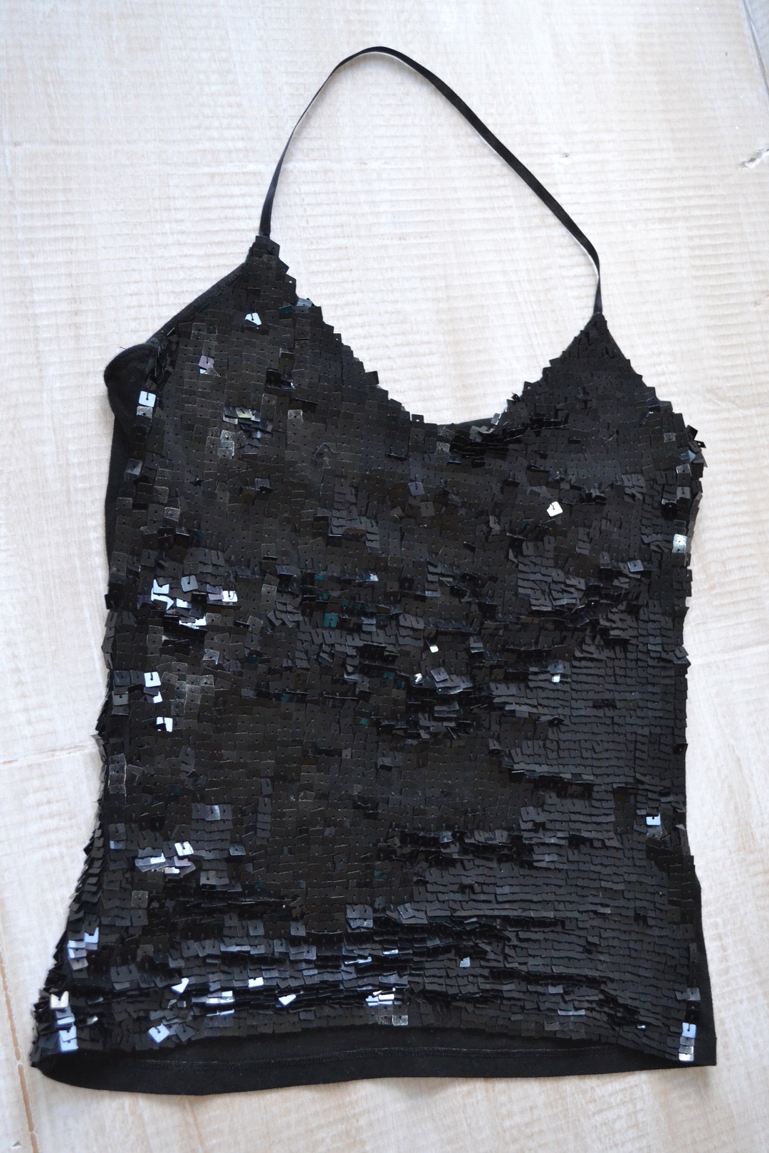Vintage Party Crop Top Women, Black Glitter, Evening Wear, Party Wear ...